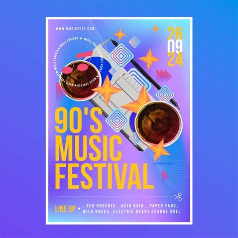 Free Vector Gradient Event Poster Design