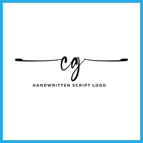 Premium Vector Cg Initials Handwriting Signature Logo Cg Letter Real