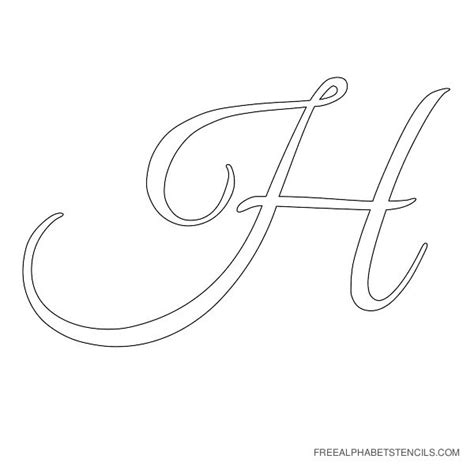 Best Printable Large Script Letters Printablee Stencil Letters