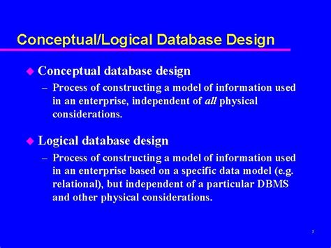 Lecture Fourteen Methodology Conceptual Database Design Based On