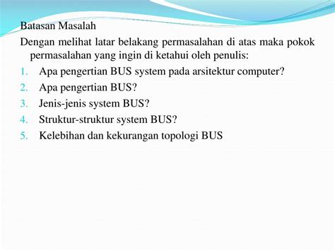 PPT BUS SYSTEM PowerPoint Presentation Free Download ID 5518072