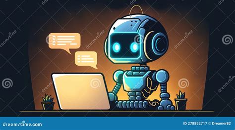 Robot Hand Typing On The Computer The Concept Of Artificial Intelligence Replacing A Human In