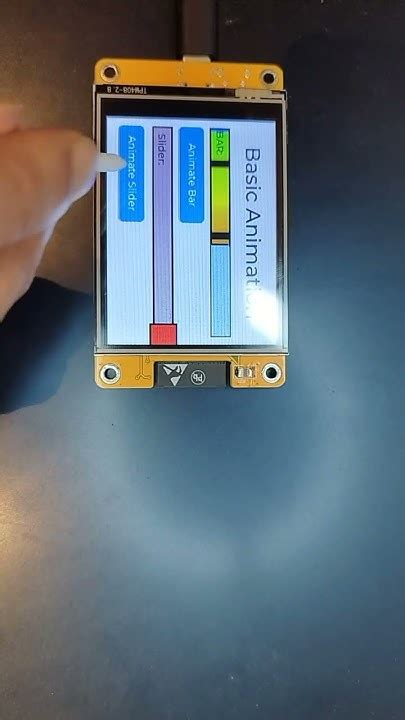 lvgl esp32 2432s028r animation to update bar and slider tutorial link