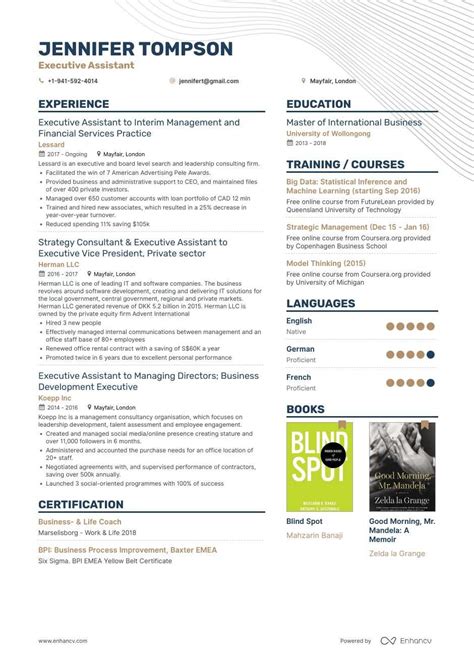 Executive Assistant Resume Samples Step By Step Guide For 2020