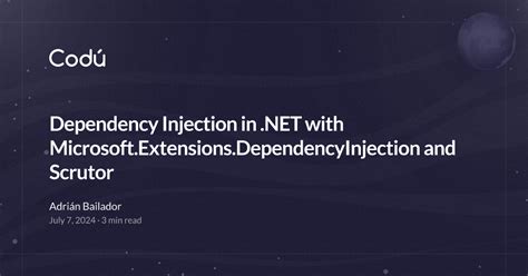 dependency injection in with microsoft extensions