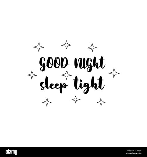 Good Night Sleep Tight Quote For Sleeping Dreams Concept Doodle