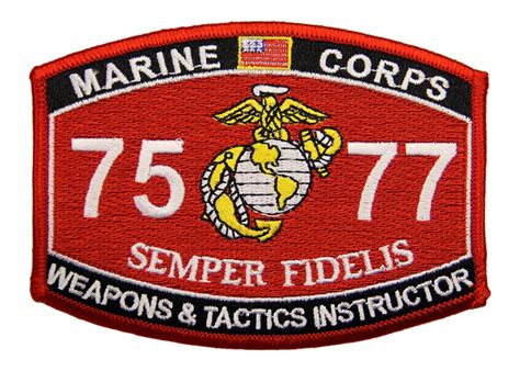 Usmc Mos 7577 Weapons And Tactics Instructor Patch Flying Tigers Surplus