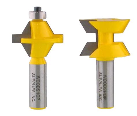 2 Bit Tongue And Groove Edge Banding Router Bit Set Ebay