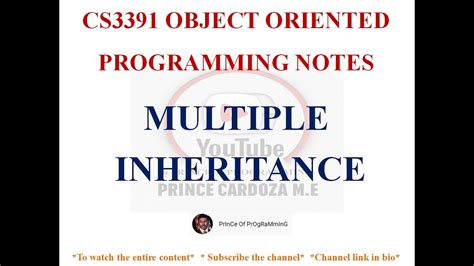 Multiple Inheritance In Java Notes Cs3391 Object Oriented Programming
