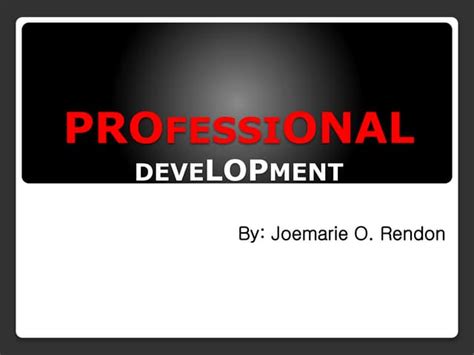 Professional Development Ppt