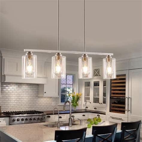 Mecgirn Island Light For Kitchen Brushed Nickel Dining