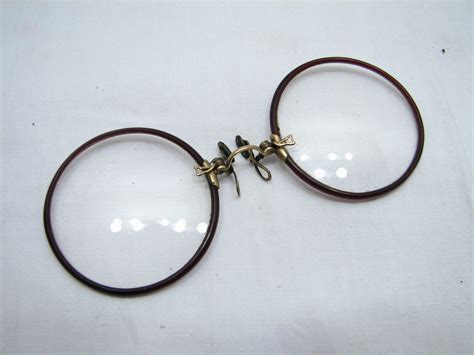 Pince Nez Pinch Nose Spectacles Circular Eyeglasses Shur On Gold Filled Round Ebay