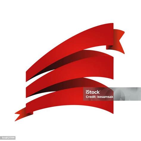 Ribbons Banners Badges Labels Design Elements On White Background Stock