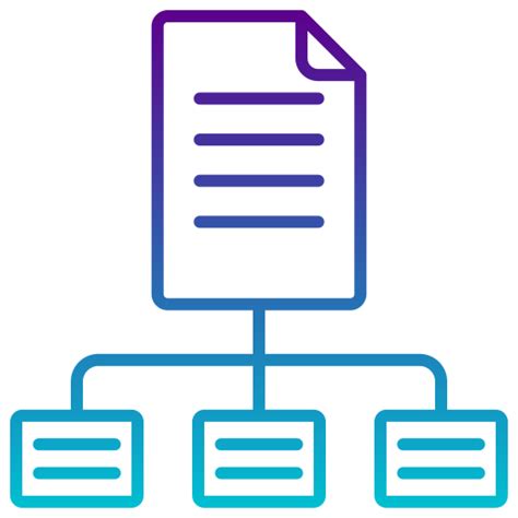 Structured Data Generic Gradient Outline Icon Freepik