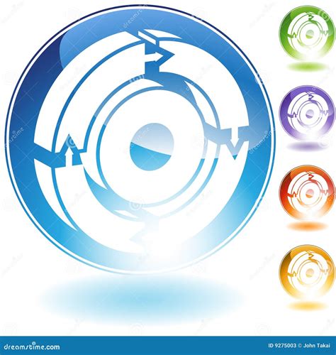 Workflow Process Icon Stock Vector Illustration Of Circle