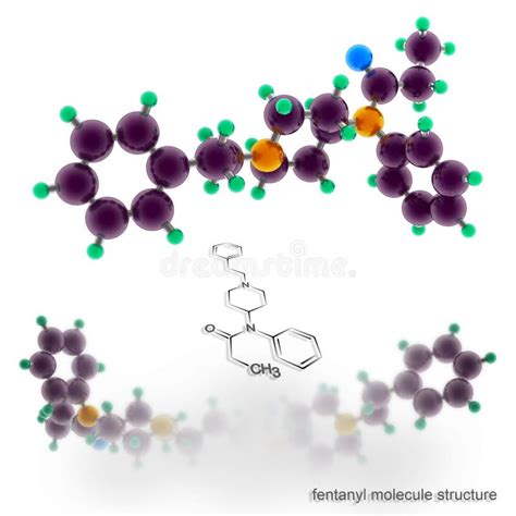 Fentanyl Molecule Structure Stock Illustration Illustration Of Oxygen