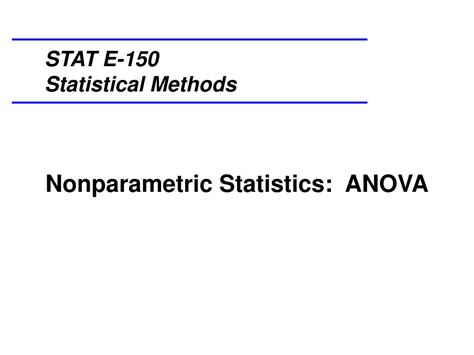 Ppt Nonparametric Statistics Anova Powerpoint Presentation Free Download Id