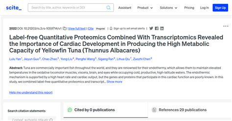 Label Free Quantitative Proteomics Combined With Transcriptomics