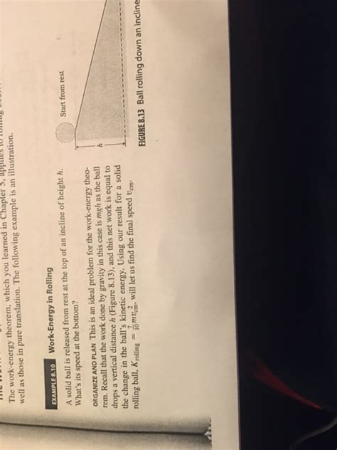 solved a solid ball is released from rest at the top of an
