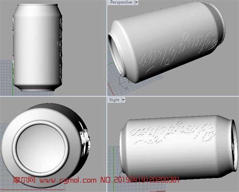 可口可乐易拉罐3D模型 其他 室内模型 3D模型 3D素材免费下载 摩尔网