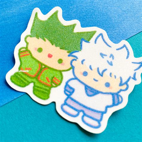 Gon And Killua Glitter Vinyl Sticker Truffle Arts