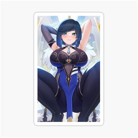 Sticker Hot Yelan Sexy Boobs Titties Genshin Impact GI Lewd Dirty Horny Anime Hentai Girl