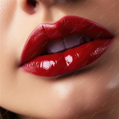 Premium Ai Image Sexy Lips Sensual Open Mouth Lipstick Or Lip Gloss