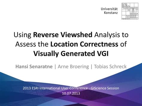 using reverse viewshed analysis to assess the location correctness of