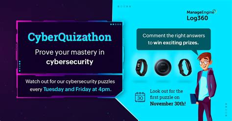 manageengine on linkedin cyberquizathon2021 cybersecurity