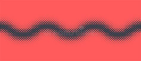 Inverted Dots Half Tone Pattern Seamless Wavy Border Vector Abstract