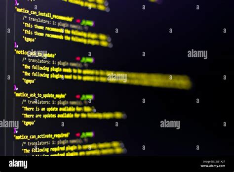 Wordpress Plugin Code Can Be Used As A Banner Stock Photo Alamy