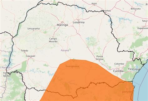 Inmet emite alerta de tempestade para municípios do Paraná e onda de calor em todo o estado