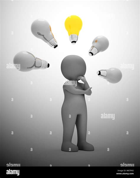 Ideas And Inspiration Concept Depicted By A Light Bulb Brainstorming Business Thoughts And