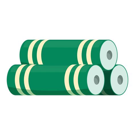 Green Cylindrical Objects Stacked On White Background 55274162 Vector