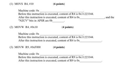 Solved Machine Code 0x Before This Instruction Is Executed