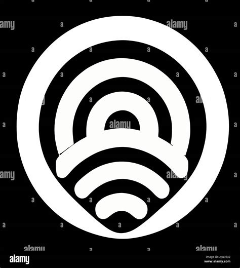 Wireless Network Icon Radio Waves Fanning In The Outward Direction When Connected To A Wireless