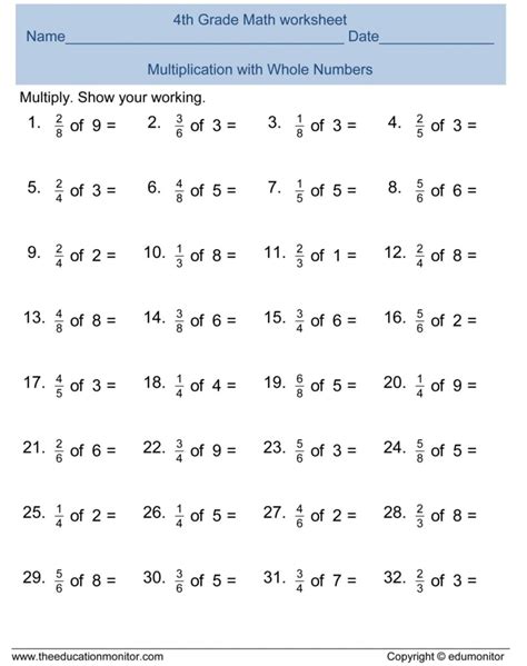 Free Printable 7th Grade Math Worksheets