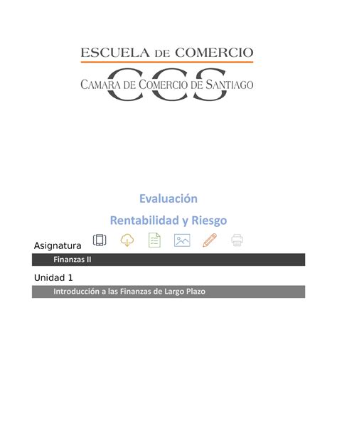 Finanzas II U1 Ejercicios Asignatura Finanzas II Unidad 1