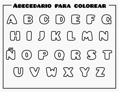 Dibujos De Letras Del Abecedario Para Colorear E Imprimir Gratis