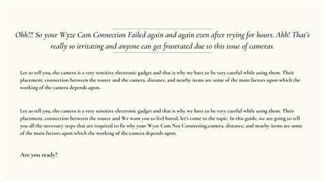 Ppt Wyze Cam Connection Failed 1 8057912114 Get Wyze Cam Login Help Powerpoint Presentation
