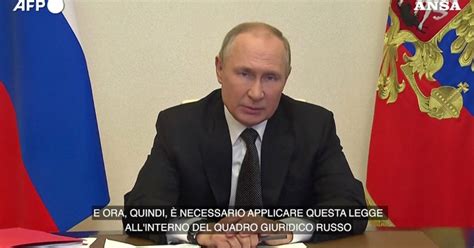 Vladimir Putin Annuncia Lintroduzione Della Legge Marziale Nelle