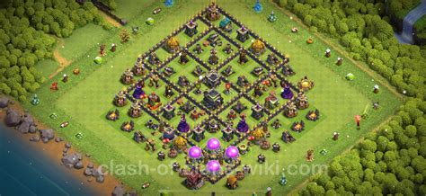 Best Anti 3 Stars Base Th9 With Link Anti Air Dragon 2024 Town