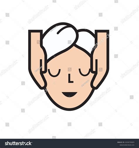 Facial Massage Icon Color Vector Stock Vector Royalty Free 2234735925