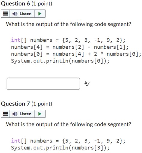solved what is the output of the following code segment int