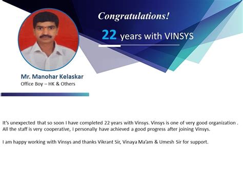 Vinsys On Linkedin Workanniversary Vinsys Vinsysian