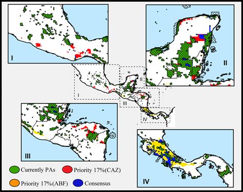 Maps Showing Existing Protected Areas Of The Region Green Potential Download Scientific