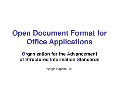 Ppt Open Document Format For Office Applications Powerpoint
