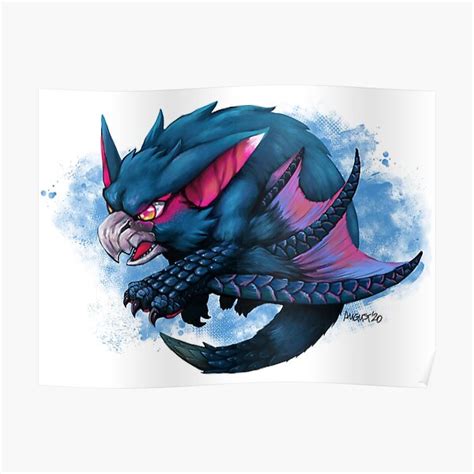 Chibi Nargacuga Poster By August Redbubble