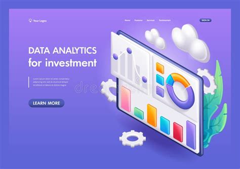3d Isometric Cartoon Data Analytics Dashboard And Business Finance