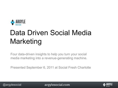 Data Driven Social Media Marketing Insights Ppt
